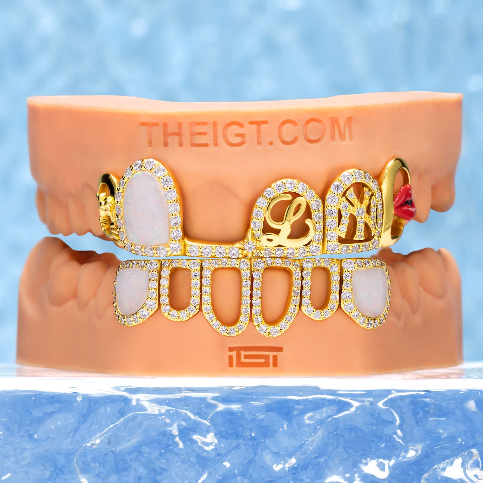 Opal Kitty Script Grillz - Custom Grillz | ICEGIANT