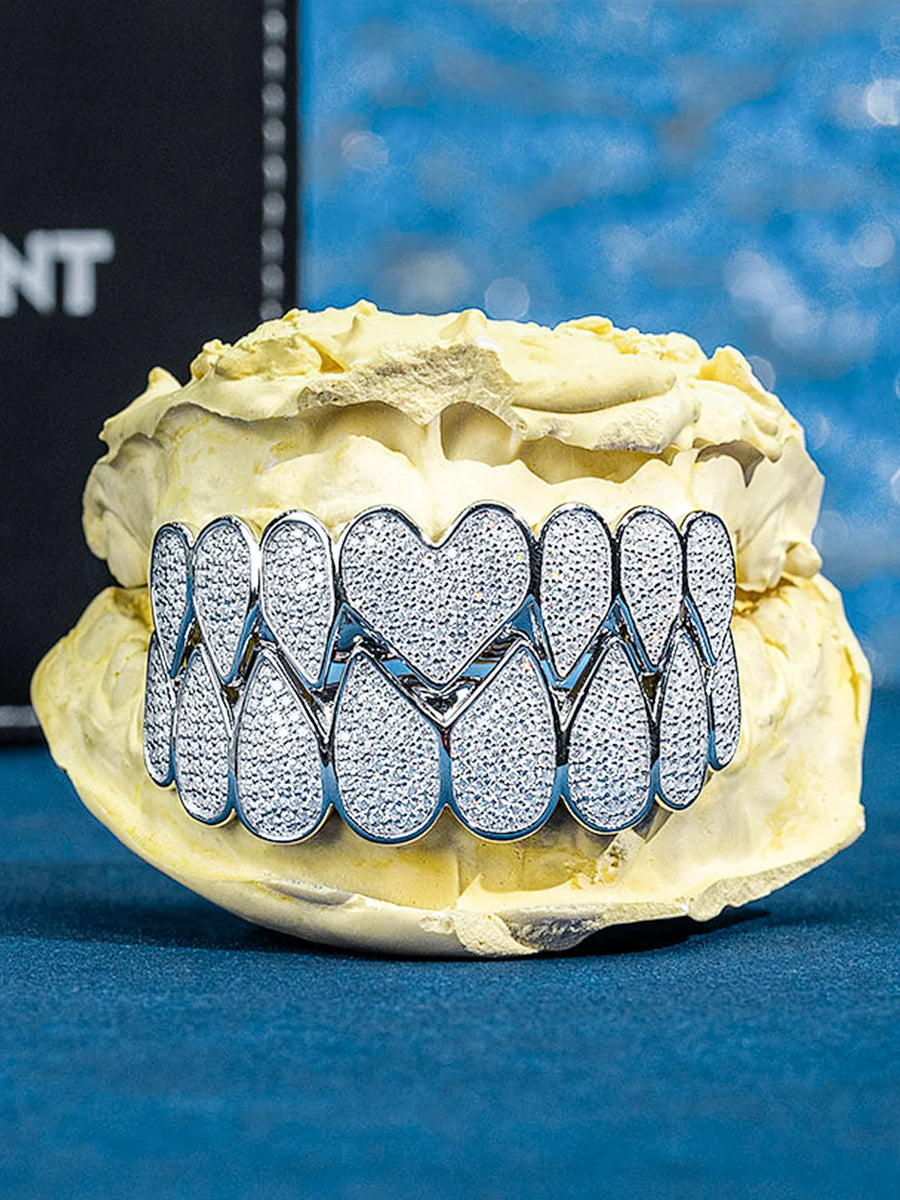 CUSTOM FULLY ICED HEART GRILLZ – ICEGIANT