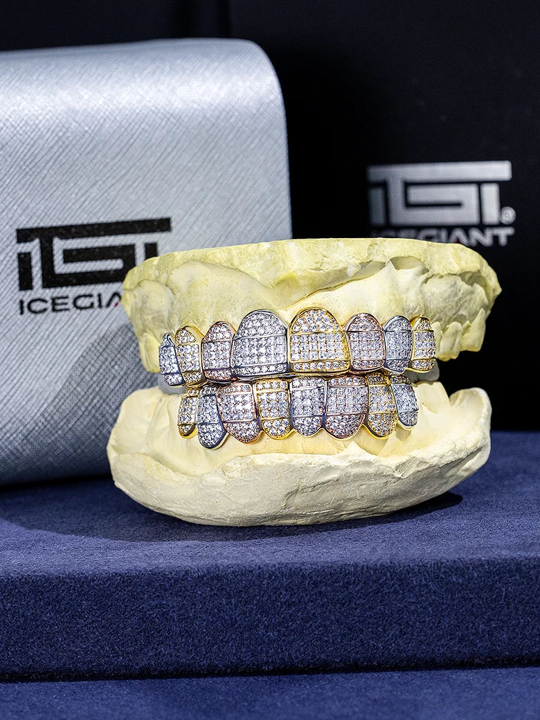 CUSTOM TRI-COLORED DIAMOND GRILLZ – ICEGIANT