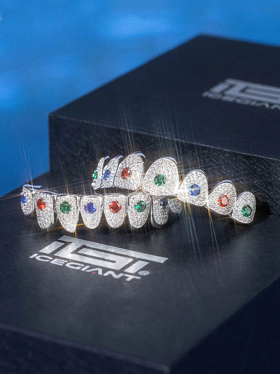 CUSTOM COLORED GEMSTONE GRILLZ – ICEGIANT