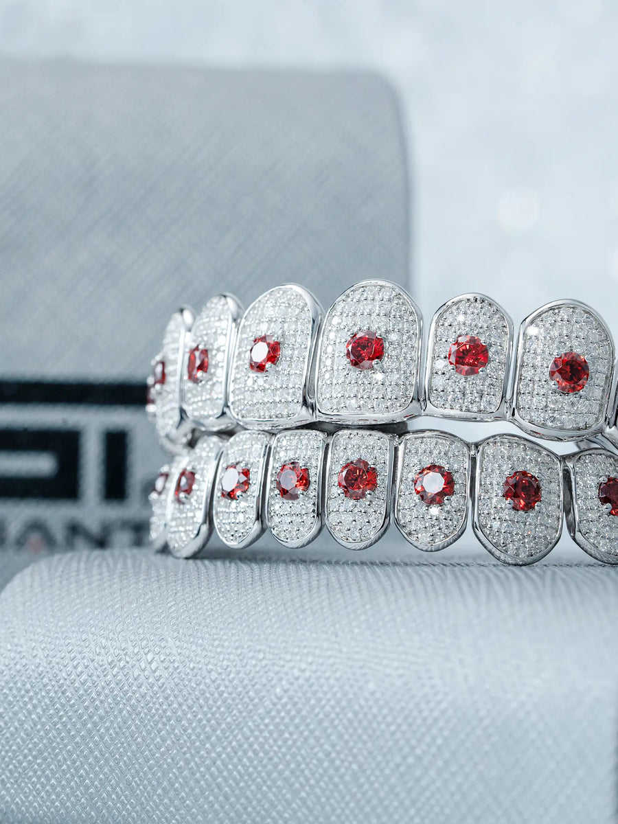 CUSTOM RED GEMSTONE GRILLZ – ICEGIANT