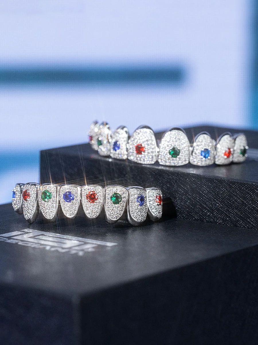 CUSTOM COLORED GEMSTONE GRILLZ – ICEGIANT