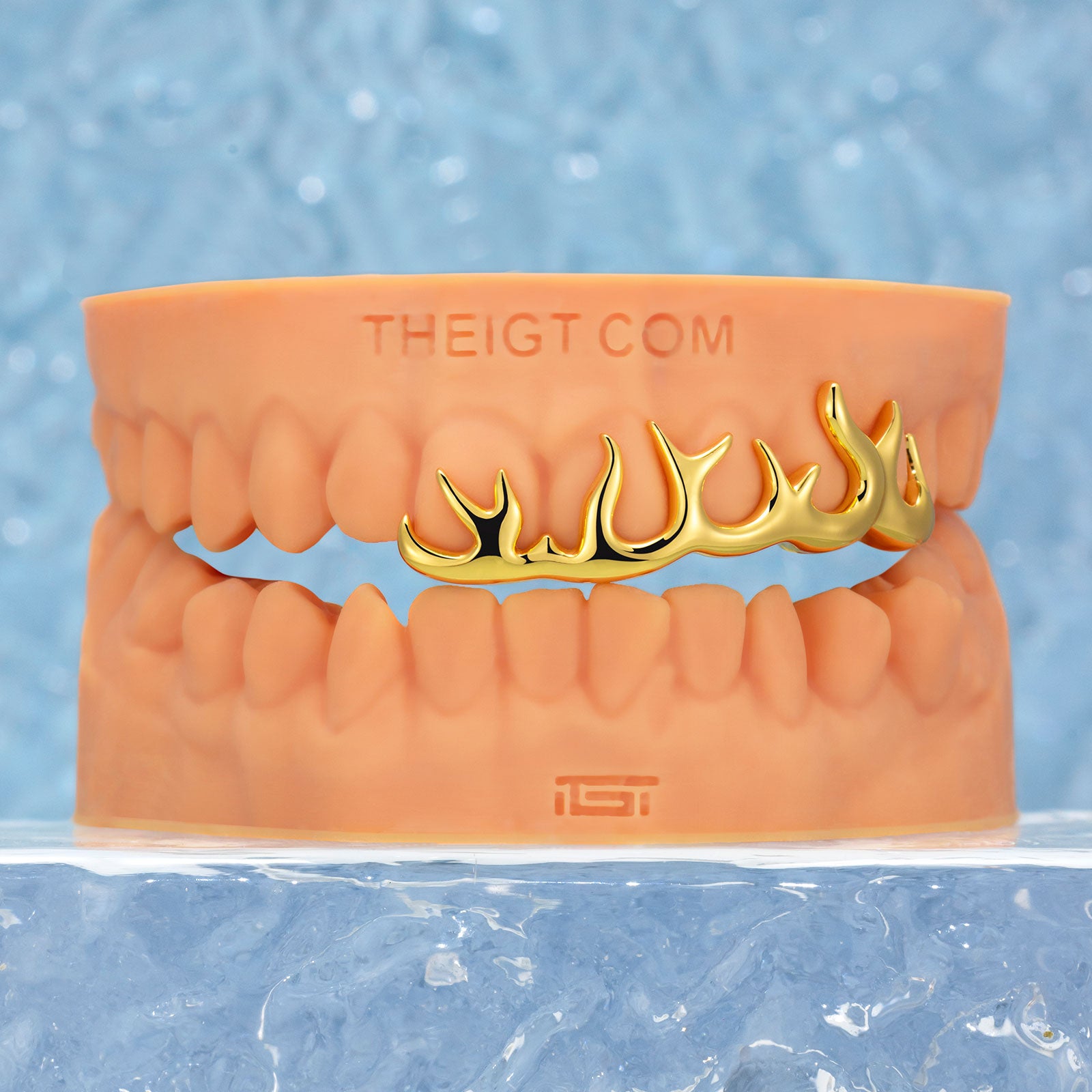 Flame Style Grillz - 5 Top Polished Gold - iCEGIANT – ICEGIANT