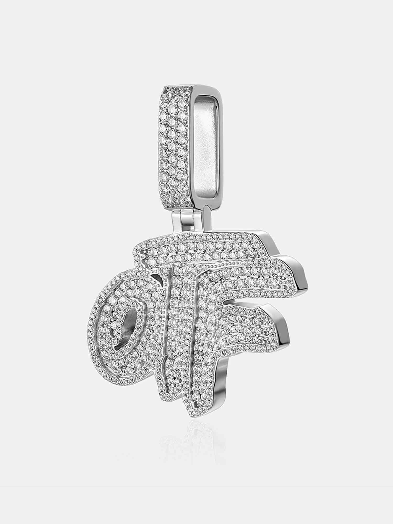 Custom Moissanite OTF Pendant - 4PF Design, ICEGIANT Quality