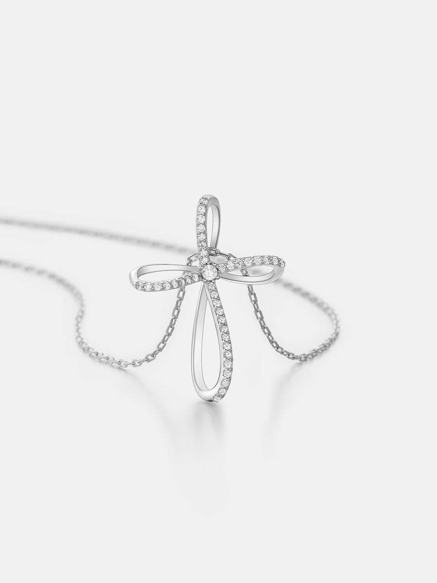 Solid Gold Twisted Cross Pendant – ICEGIANT