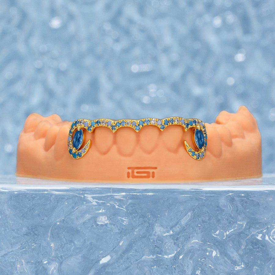 Custom Bar Grillz - Sleek Gold Teeth Bar Sets | ICEGIANT