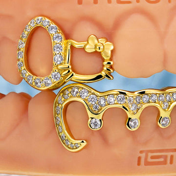 Custom Open Face Grillz - Gold Window Teeth Sets | ICEGIANT