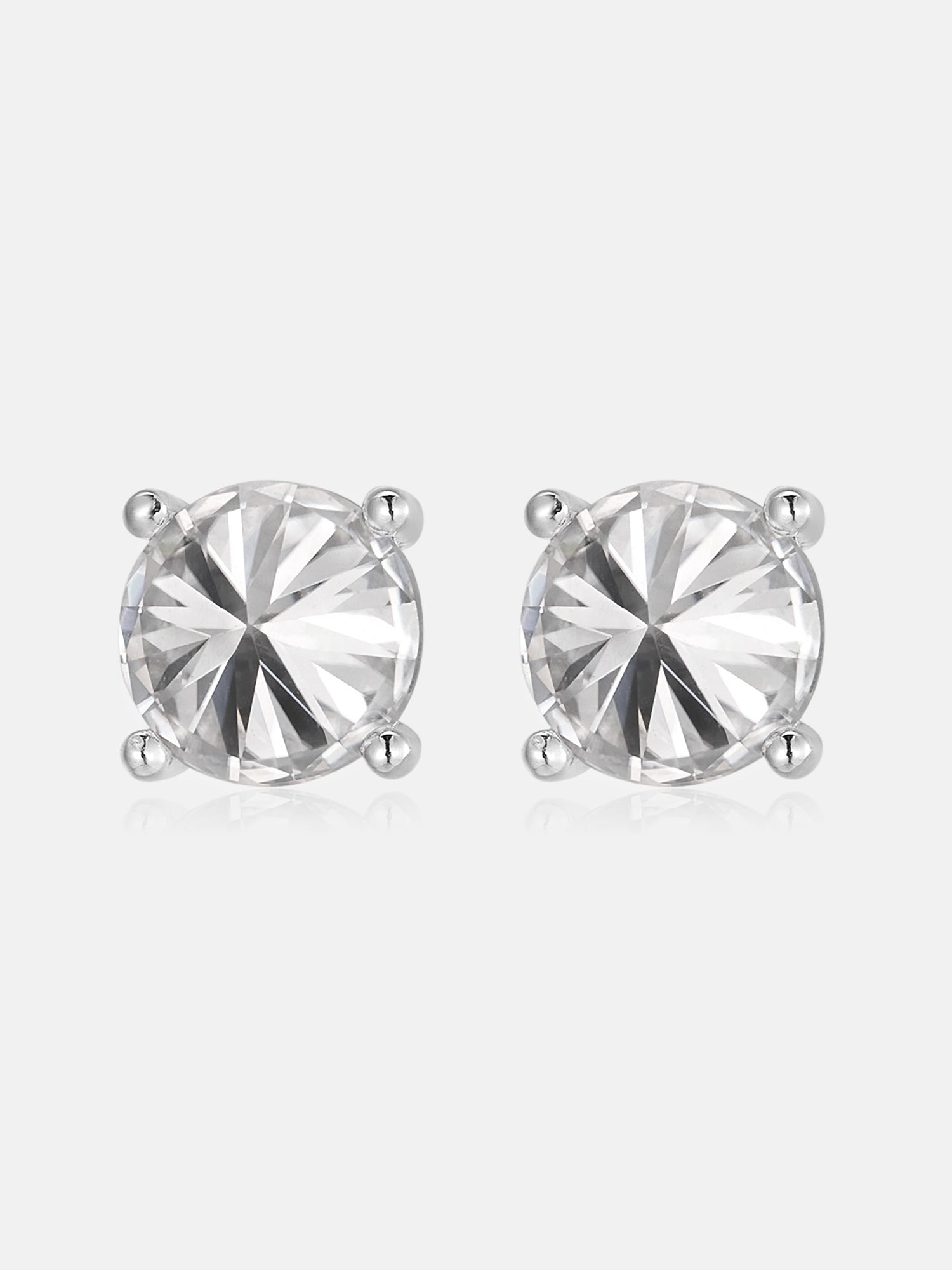 Spiky 2CT Moissanite Reverse Set Studs: Diamond-Like Sparkle | ICEGIANT
