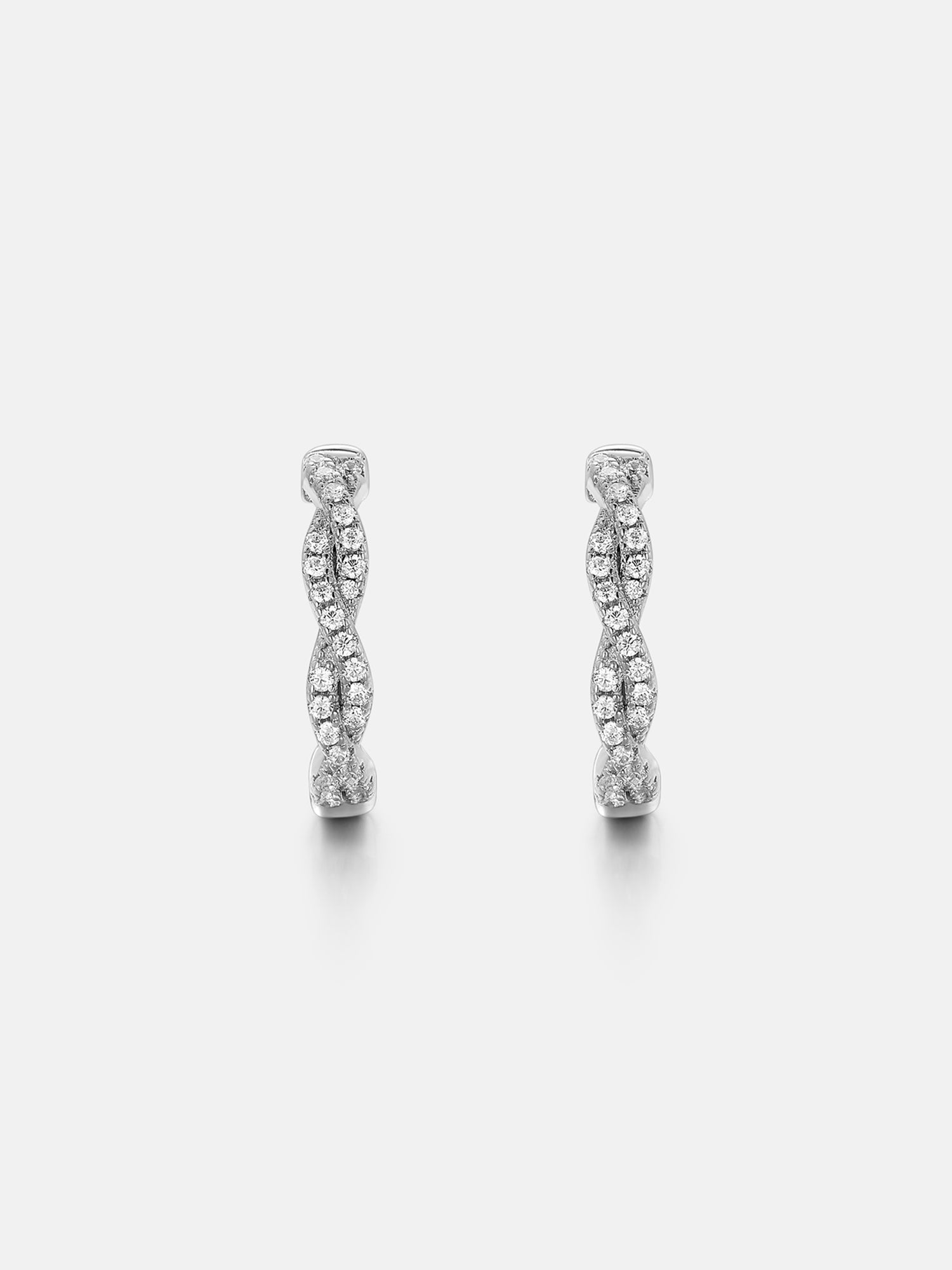 wisted Infinity Hoop Earrings | Moissanite Urban Hoops – ICEGIANT