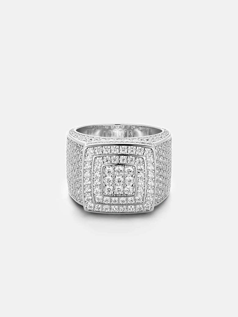 S925 Moissanite Square Progressive Ring – ICEGIANT