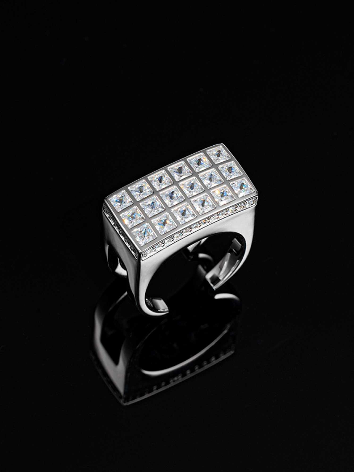 S925 Rectangular Princess Cut Ring – ICEGIANT