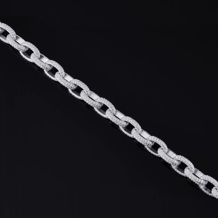 10mm Rolo Link Chain in White Gold – ICEGIANT